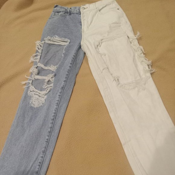 PacSun | Jeans | Straight High Rise Half Half Denim Jeans | Poshmark